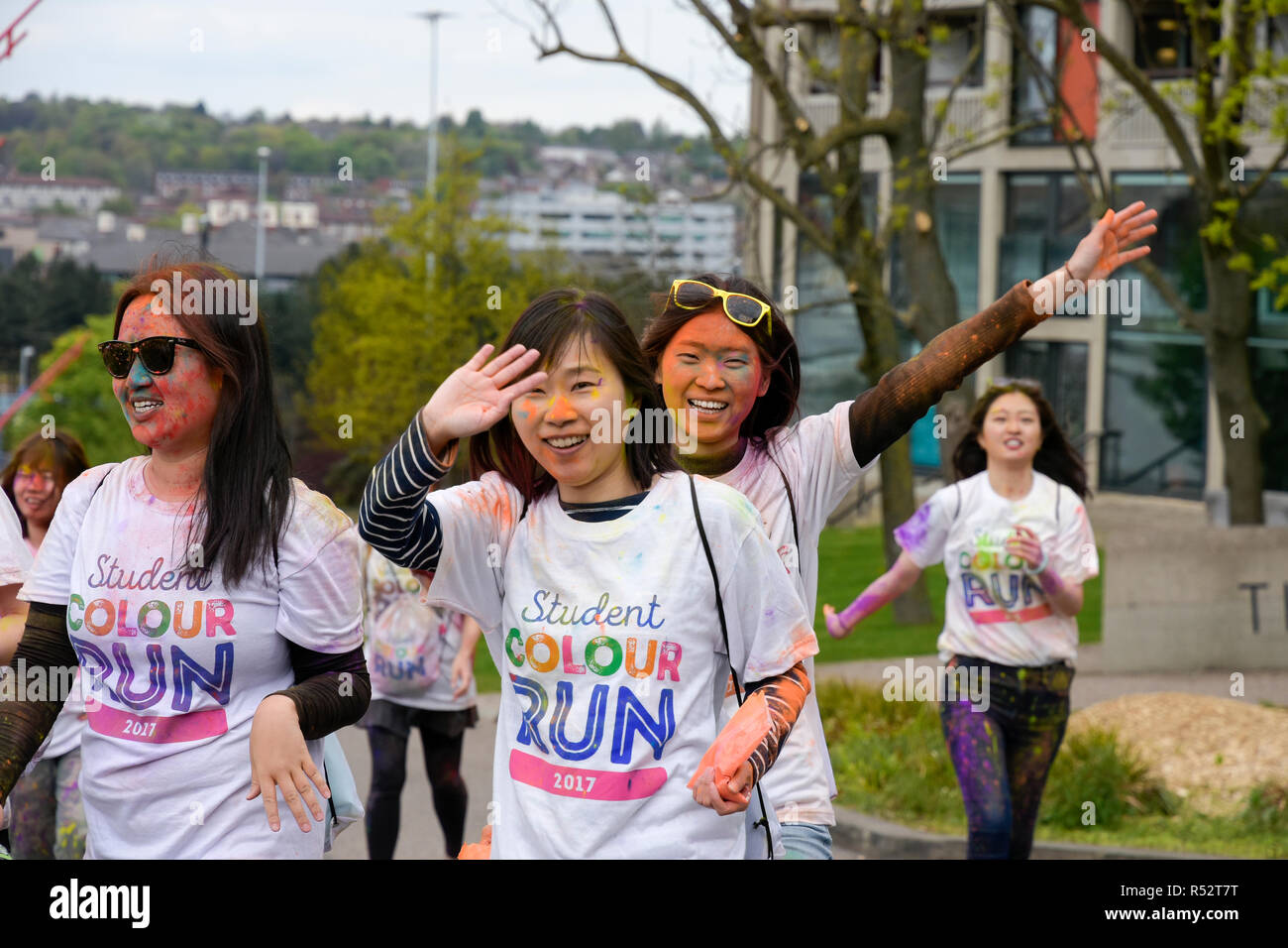 Happy Students Running High Resolution Stock Photography and Images - Alamy