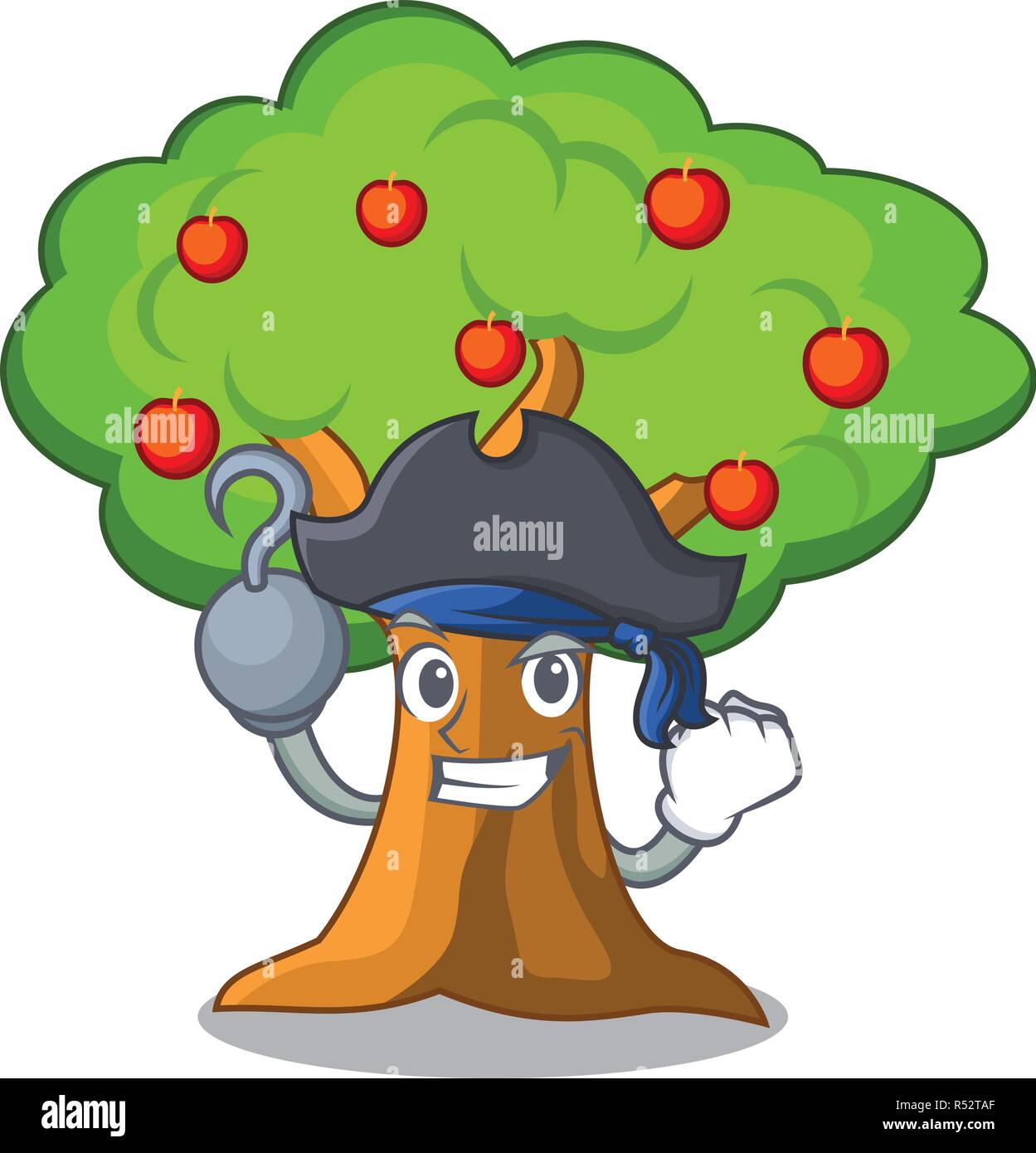Pirate apple orchard with basket of cartoon Stock Vector Image & Art ...