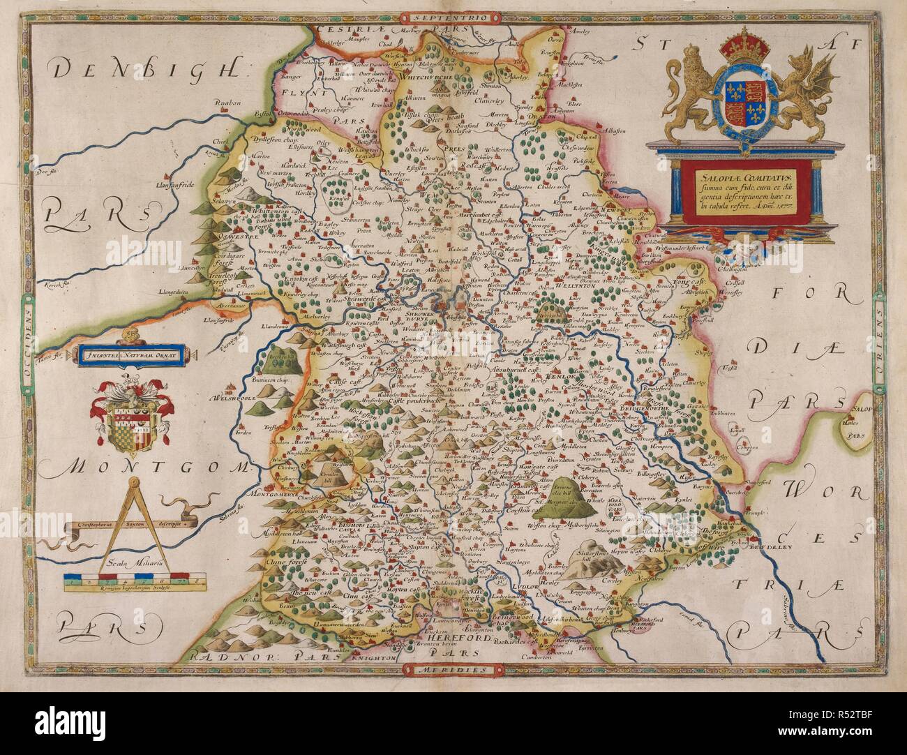 Map of shropshire hi-res stock photography and images - Alamy
