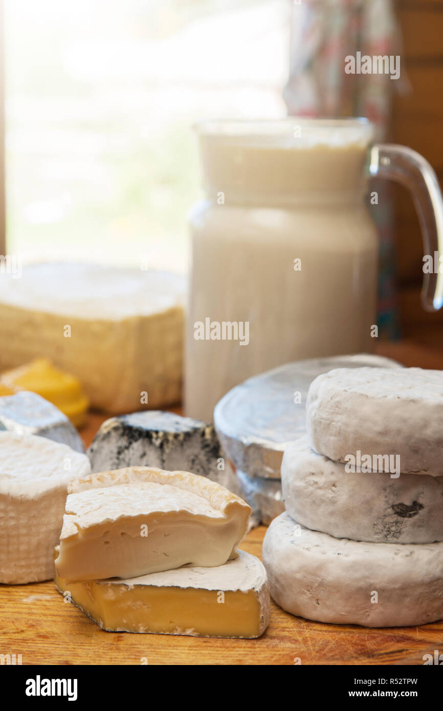 Set of different cheese Stock Photo - Alamy