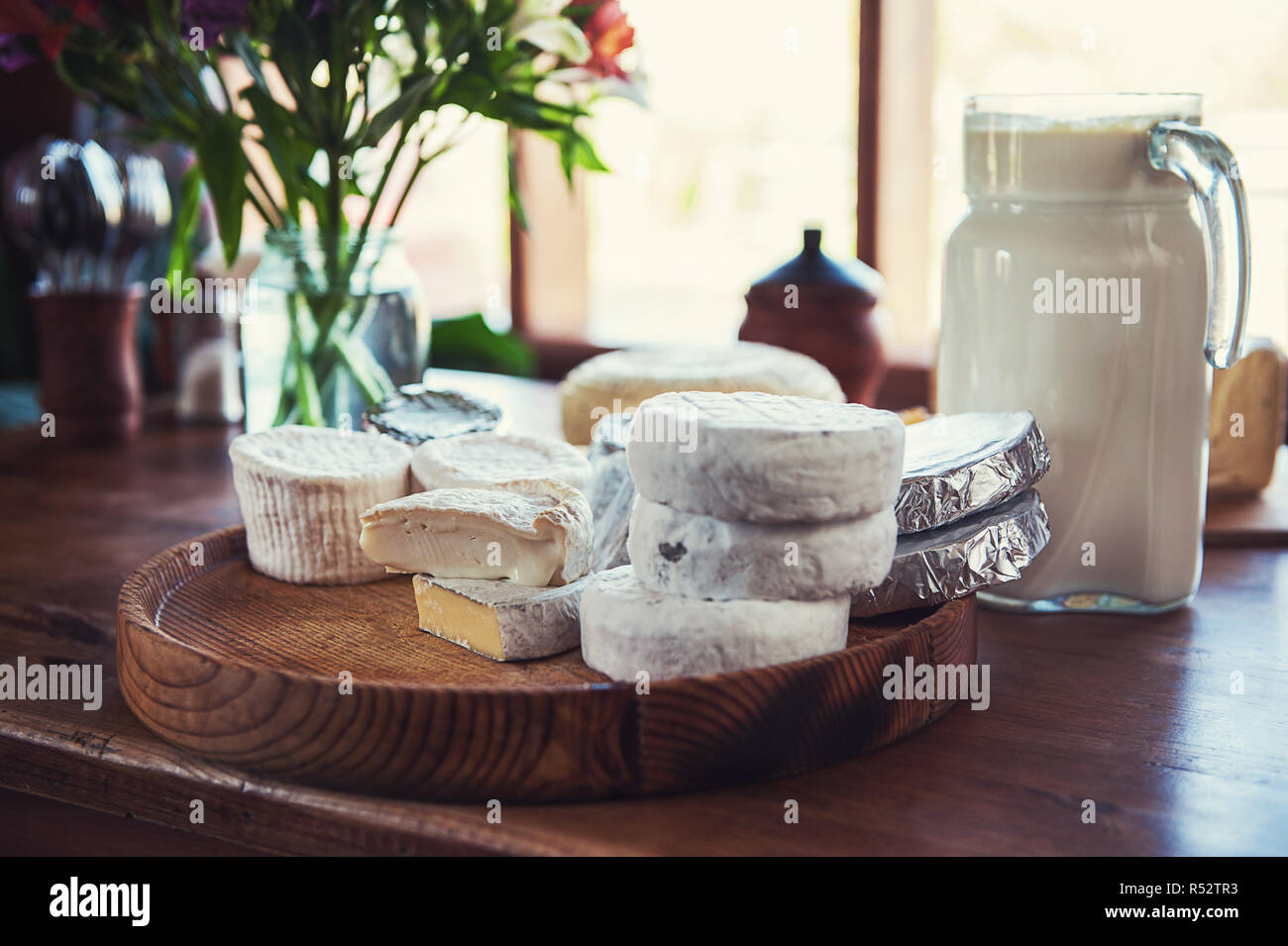 Set of different cheese Stock Photo - Alamy