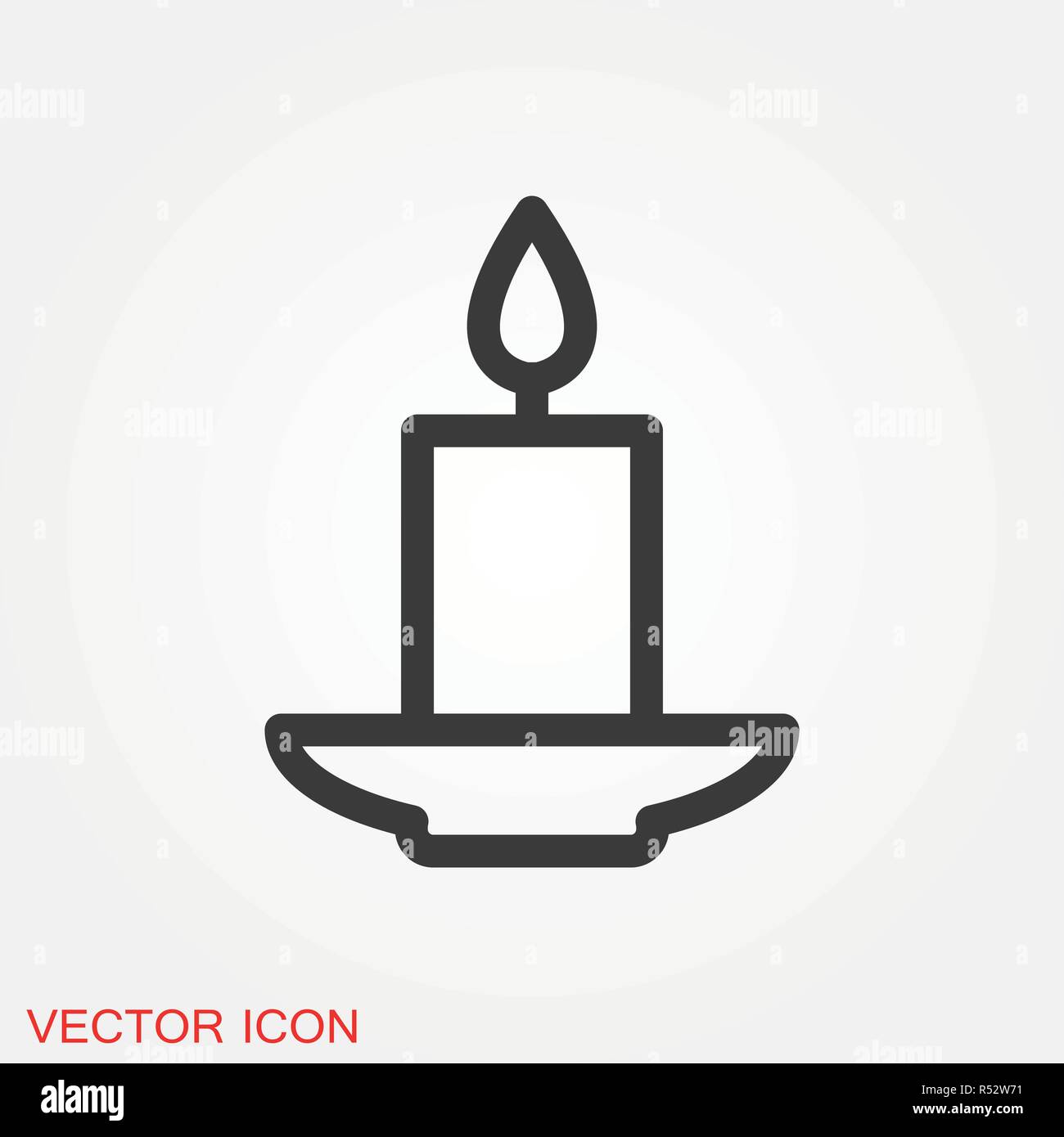 Candle line icon. Candles, holder, flame. Light concept Stock Vector ...