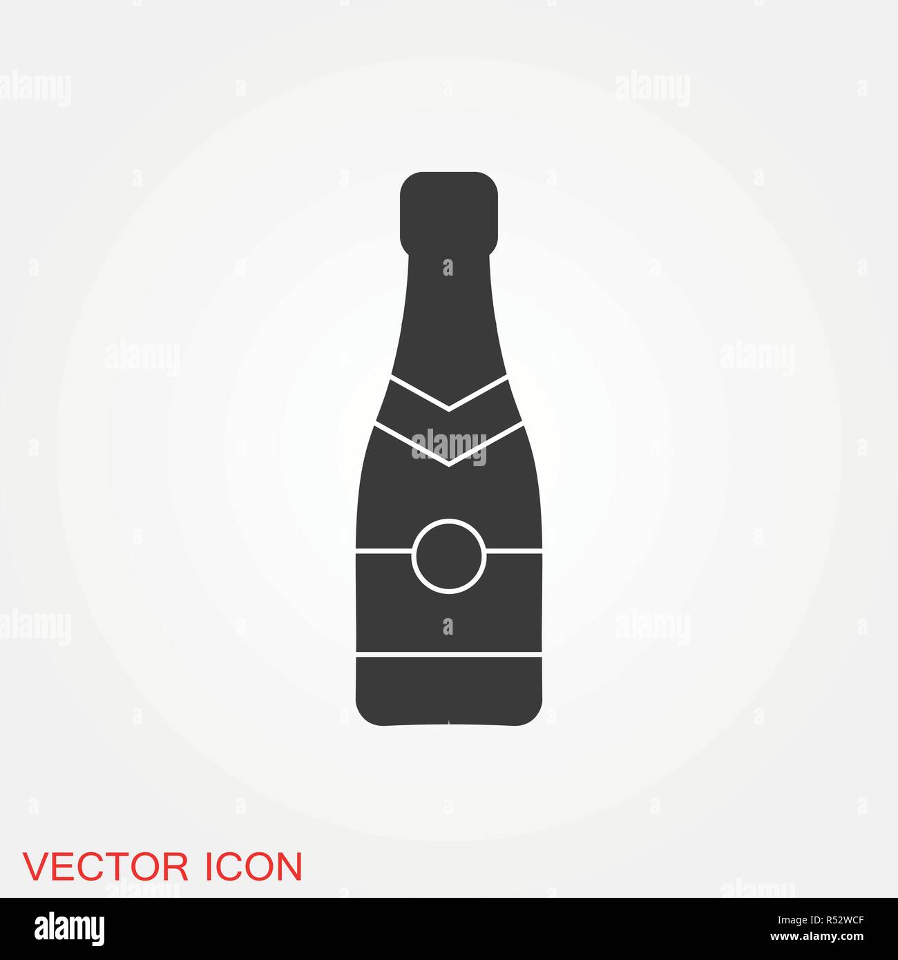 Glass of champagne icon, celebration concept icon on white background ...