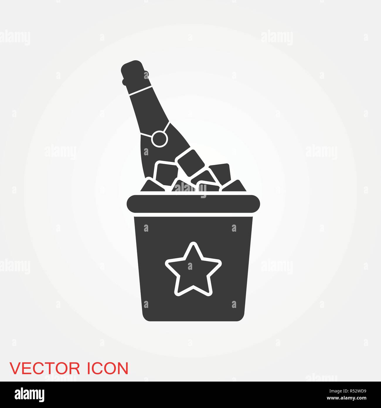 Glass of champagne icon, celebration concept icon on white background ...