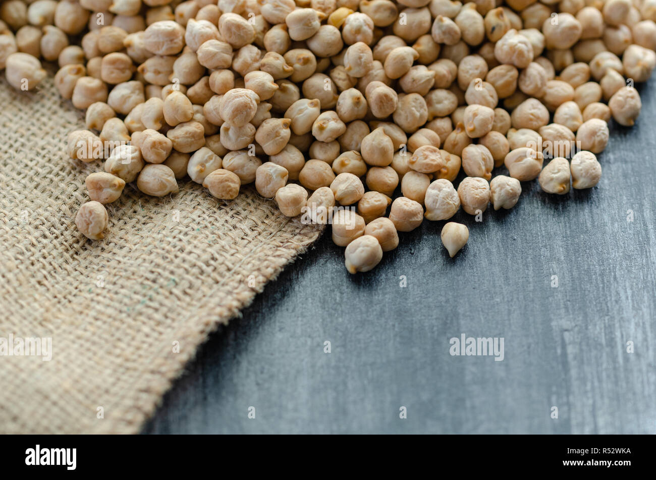 Food background from texture of raw chickpeas close-up Stock Photo - Alamy