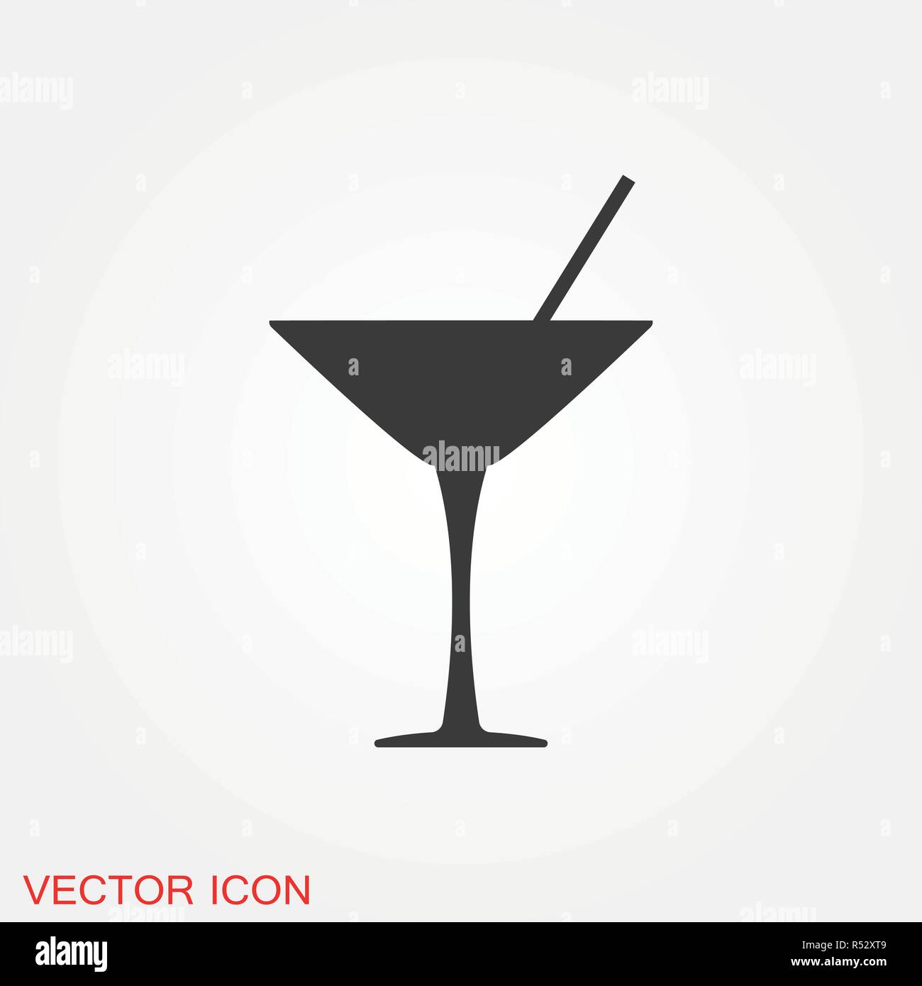 Cocktail icon vector, pictogram isolated on background Stock Vector Image & Art - Alamy