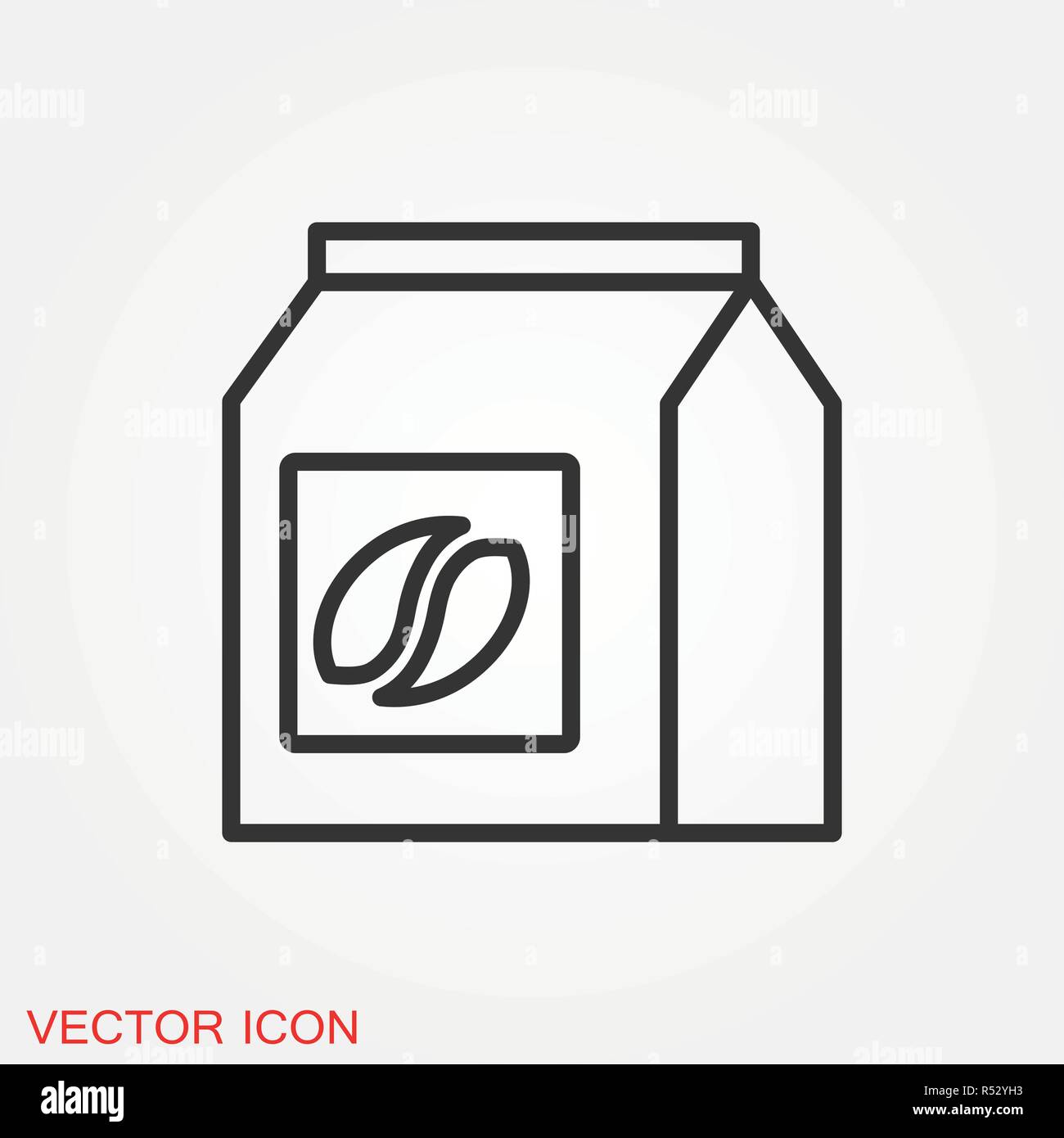 Coffee bean icon. Flat vector illustration, sign, symbol Stock Vector ...