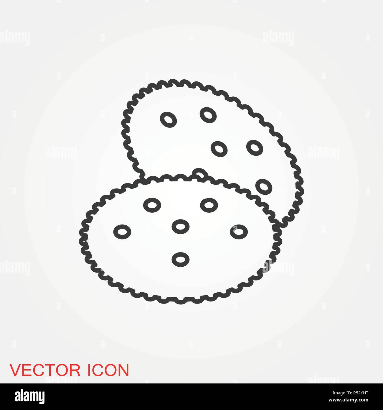 Cookie icon. Biscuit cookie or biscotti vector icon isolated on ...