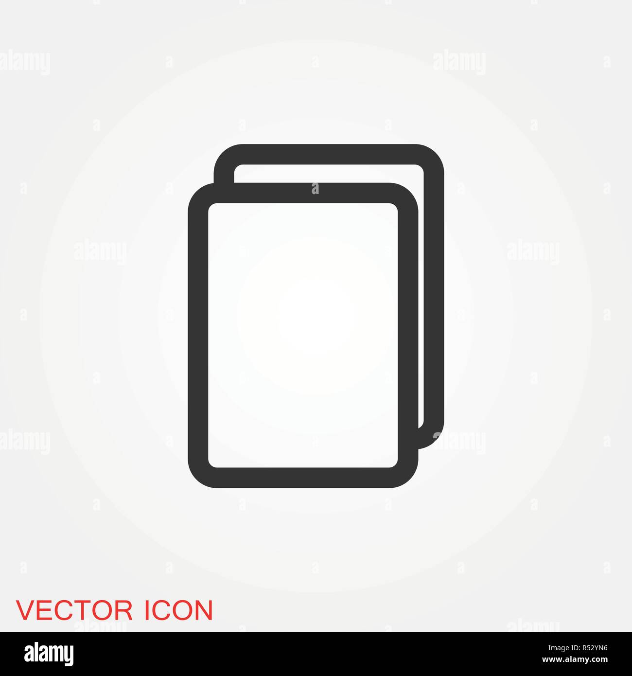 Copy icon. Duplicate app sign. Simple User interface element. EPS10 ...