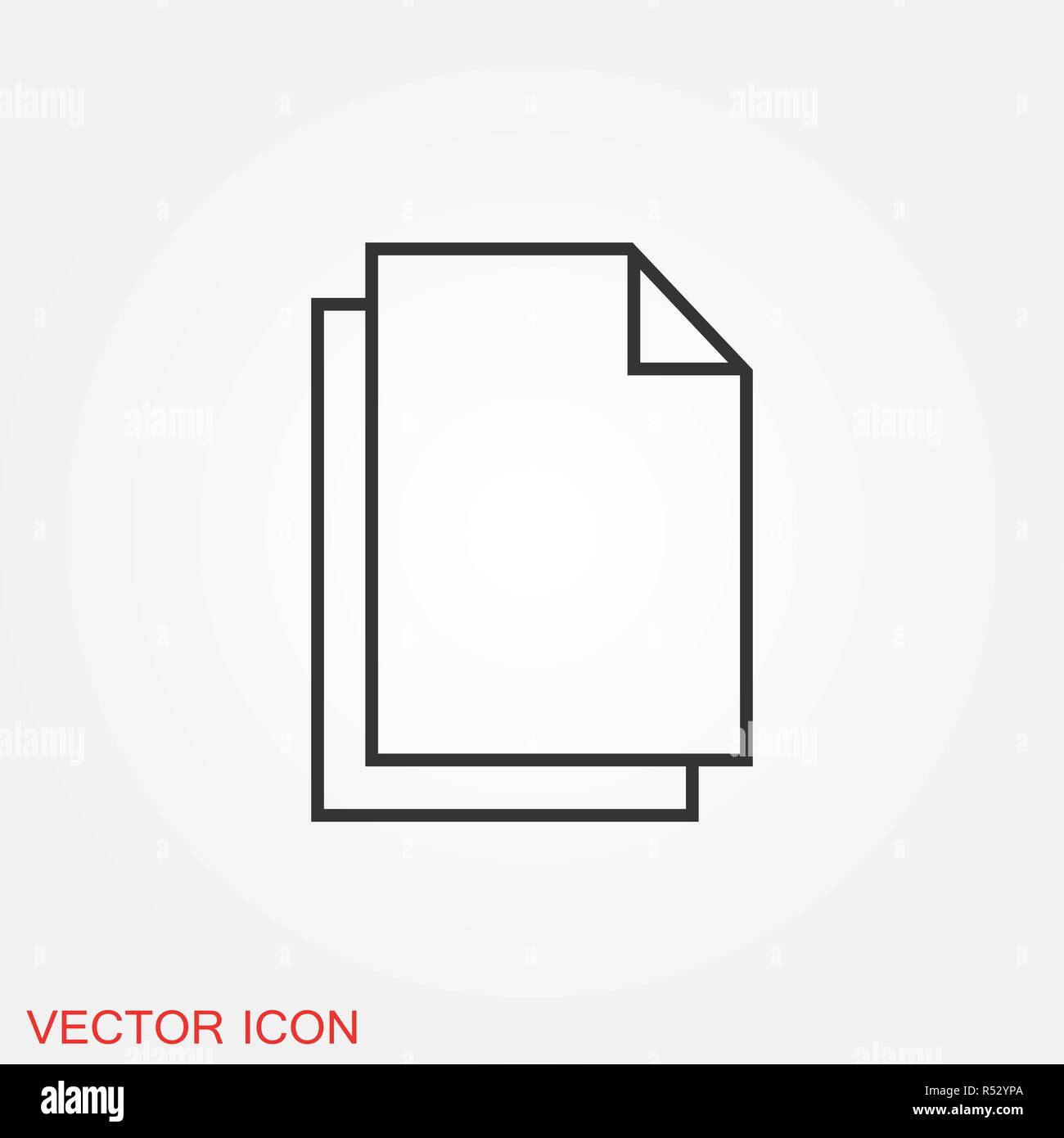 Copy icon. Duplicate app sign. Simple User interface element. EPS10 vector Stock Vector Image ...