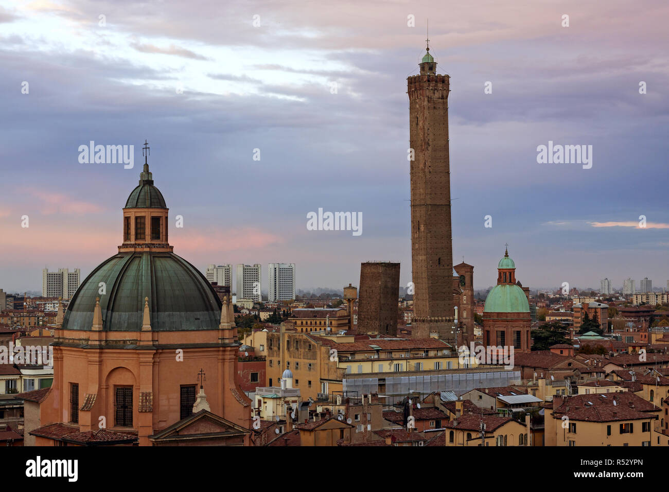 View of Bologna - torri asinelli, Italy Stock Photo - Alamy