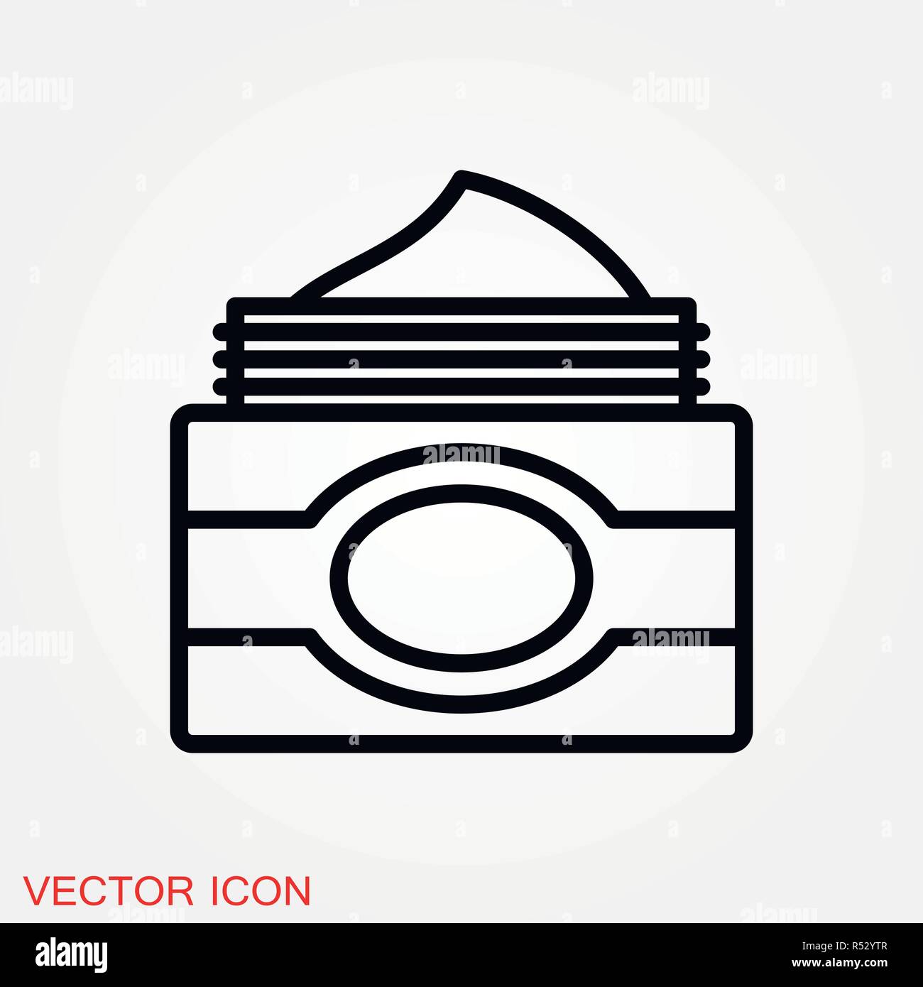 Face cream vector icon. Cosmetic cream sign. Flat illustration Stock ...