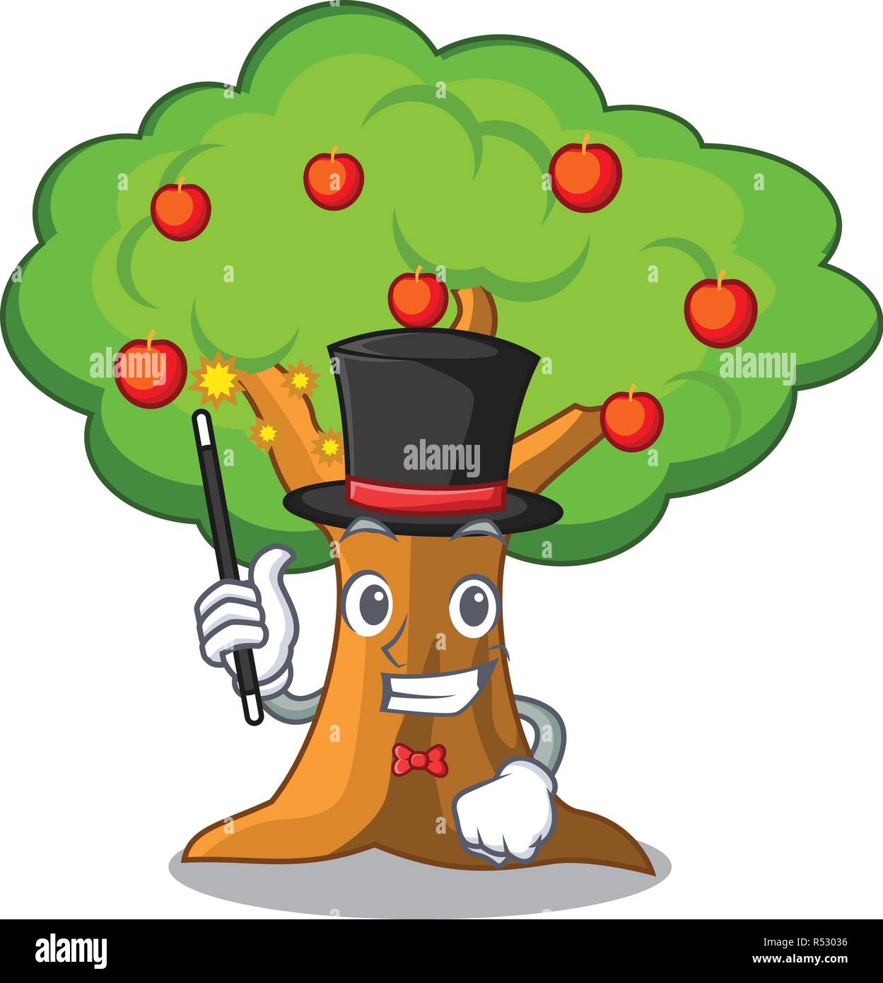 Magician apple tree in agriculture the cartoon Stock Vector Image & Art ...