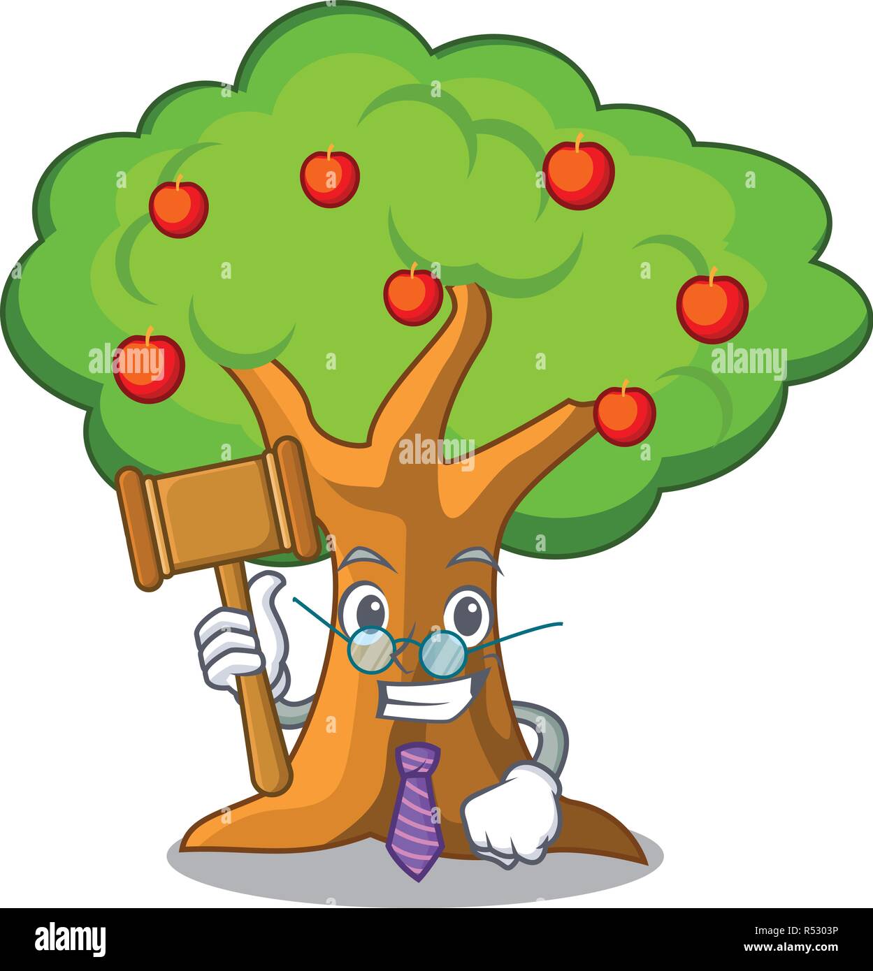 Judge apple tree in agriculture the cartoon Stock Vector Image & Art ...