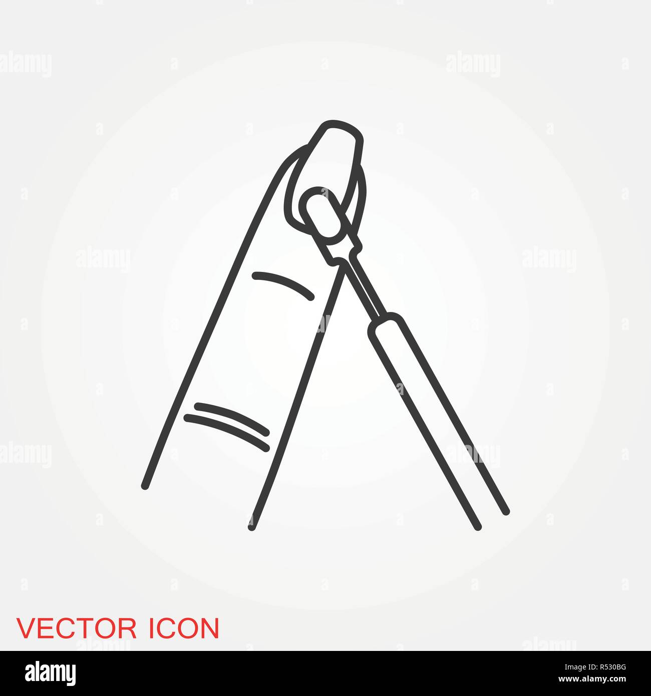 Nail care icon. Pedicure and manicure equipment. Isolated vector ...