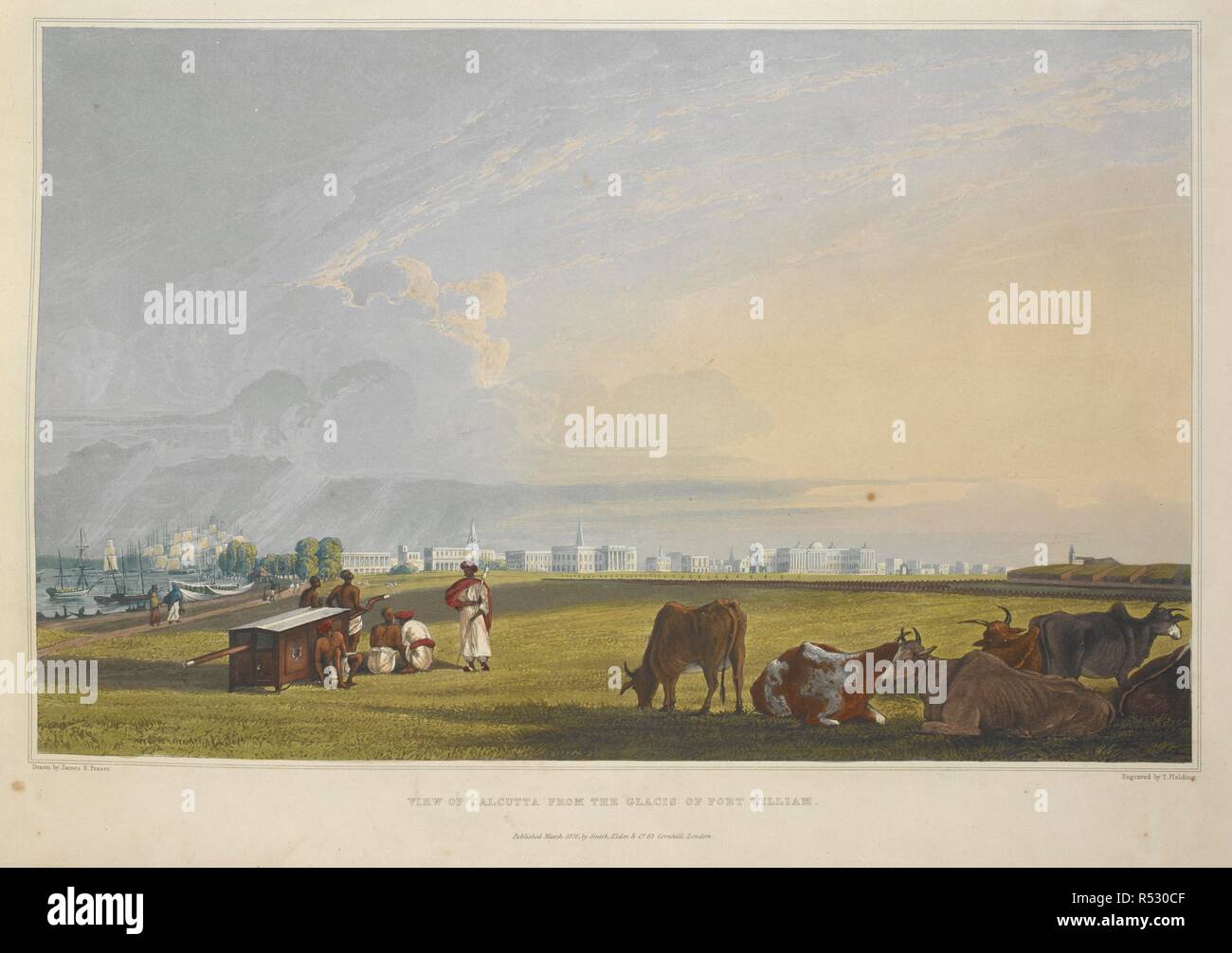 View of Calcutta from glacis of Fort William. Views of Calcutta ...