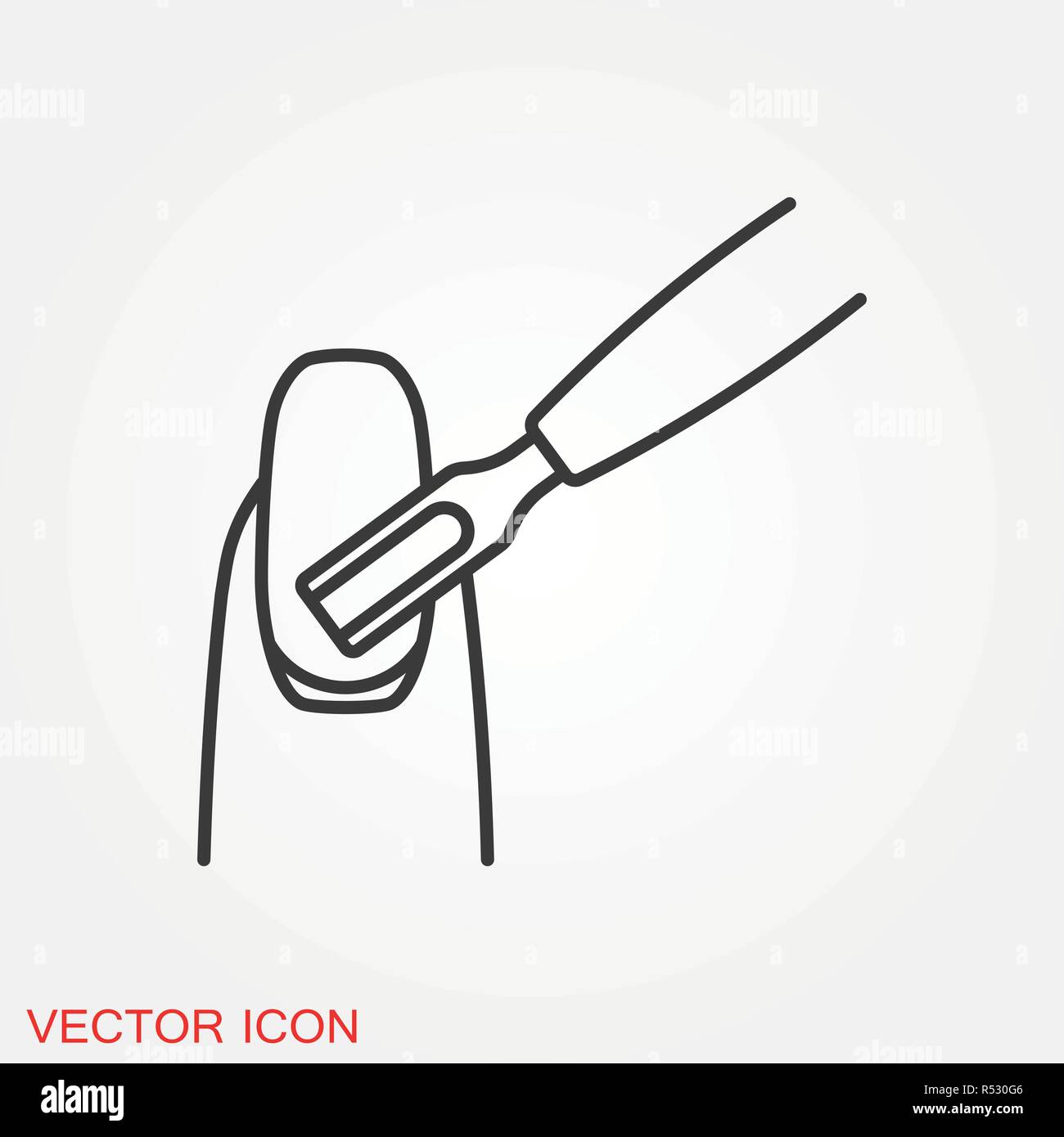 Nail care icon. Pedicure and manicure equipment. Isolated vector ...