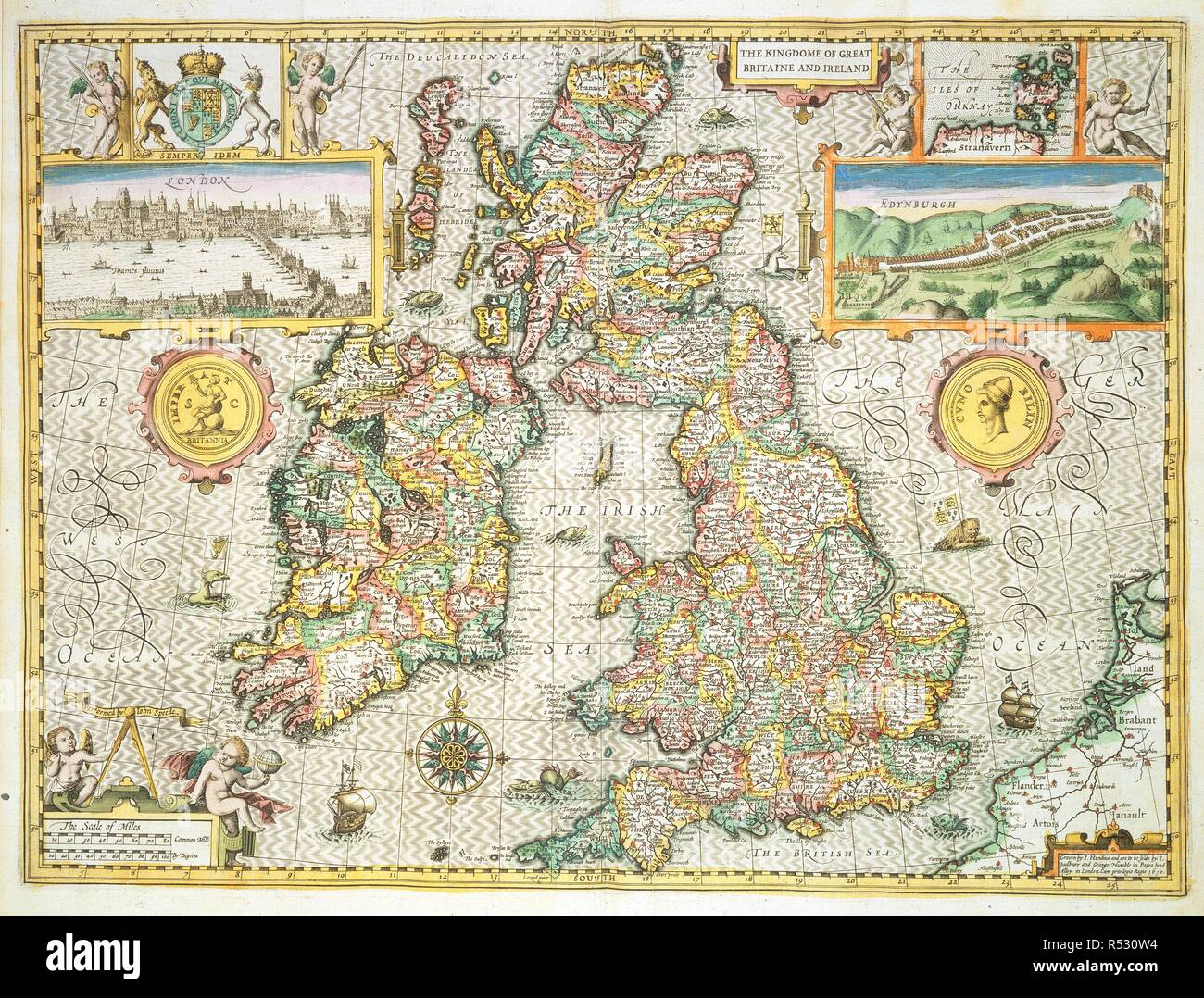 Map of Great Britain. The Theatre of the Empire of Great Britain ...