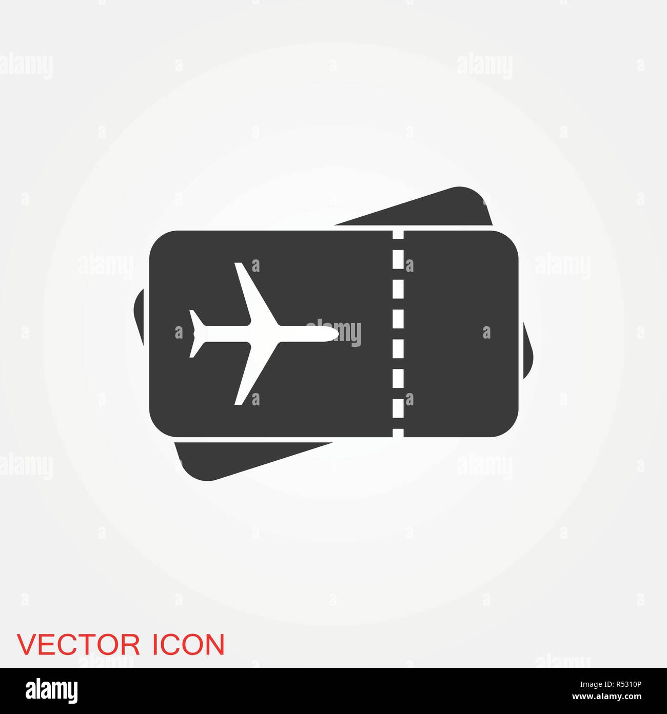 Travel documents icon, passport with tickets flat icon isolated ...