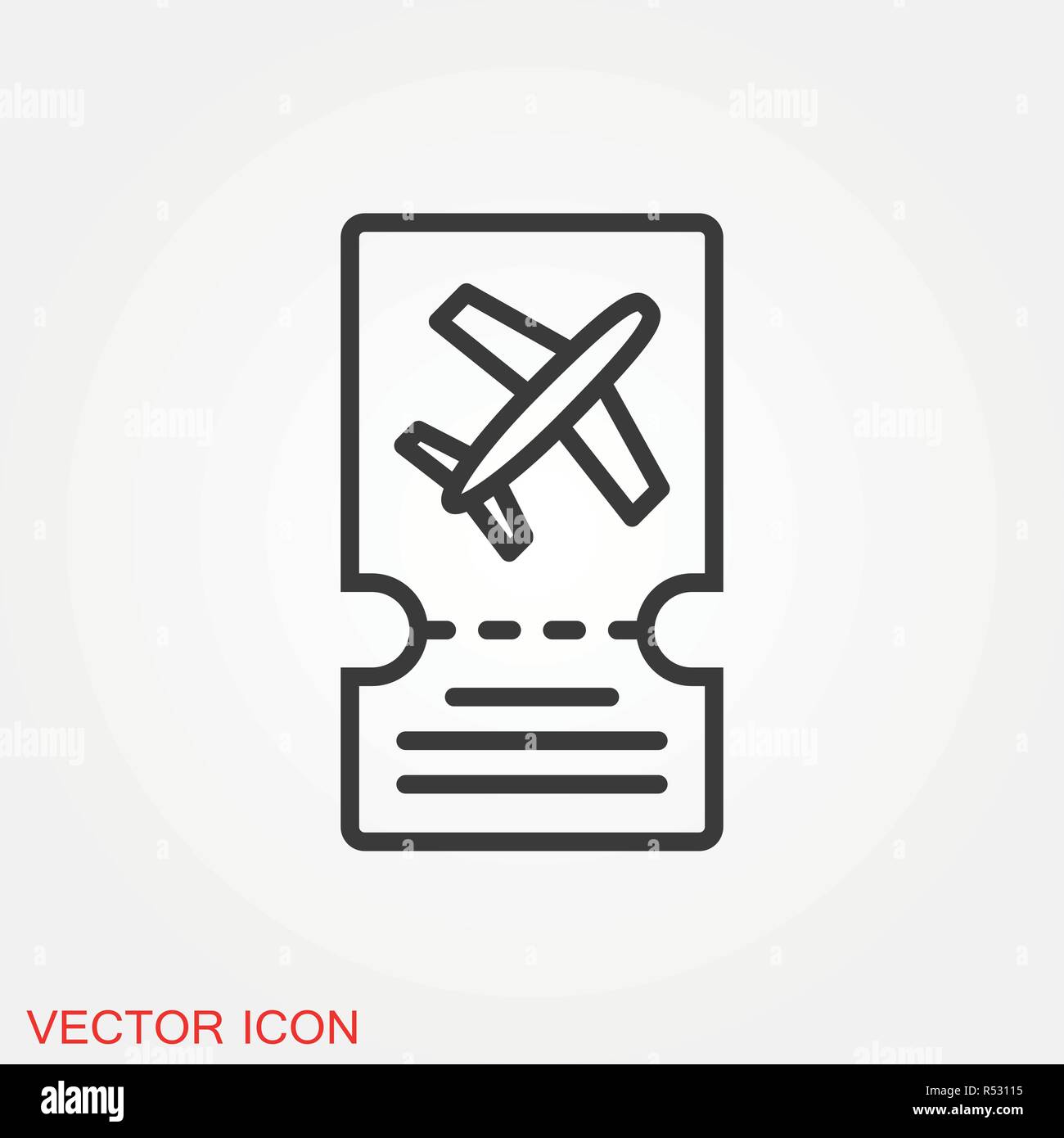 Travel documents icon, passport with tickets flat icon isolated ...