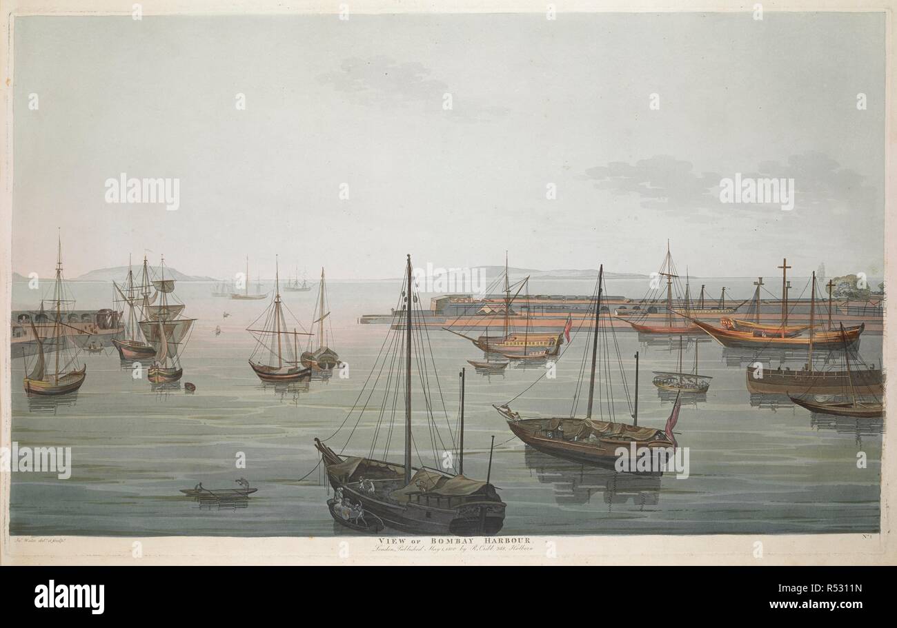 View of Bombay harbour. This plate and plate No2 form a panorama ...