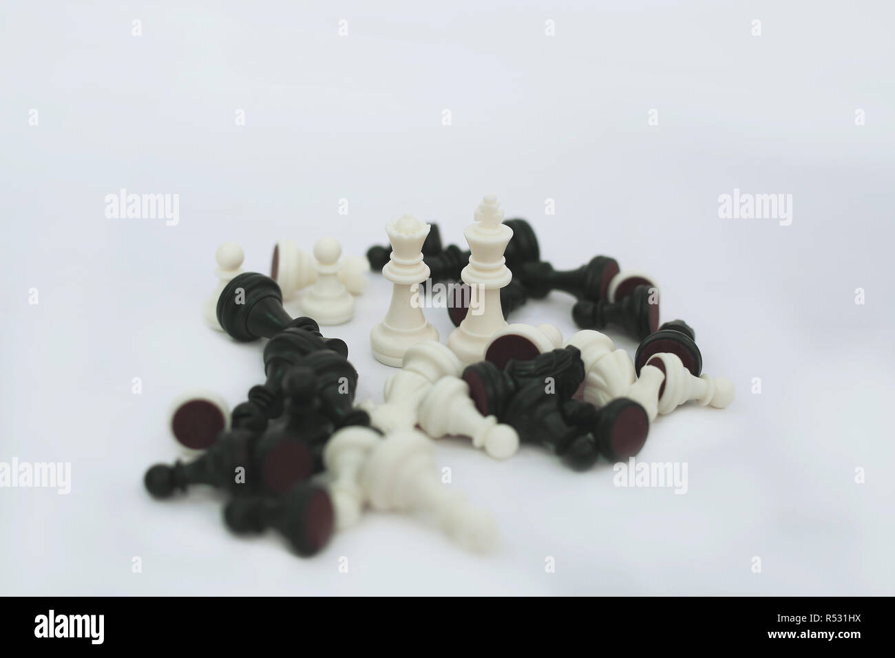 Picture of chess pawns on the white background Stock Photo - Alamy