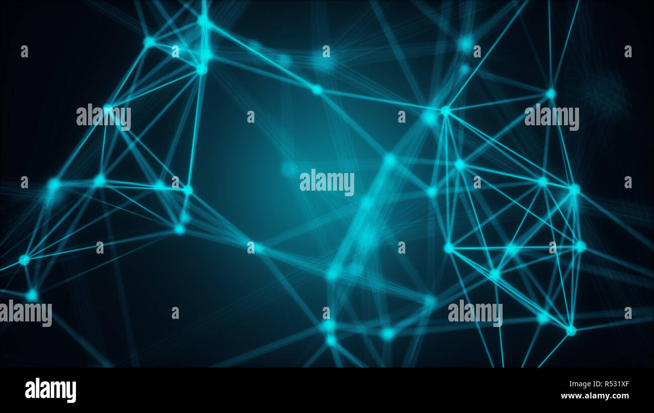 Abstract connected dots. Technology concept Stock Photo - Alamy