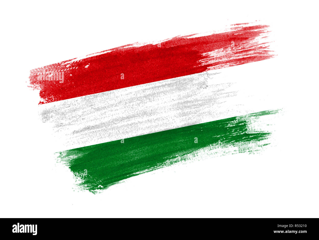 brush painted flag Hungary. Hand drawn style flag of Hungary Stock ...