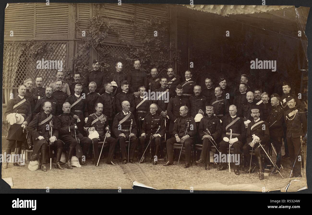 A group portrait of Staff of Army Head Quarters, India. Douglas ...