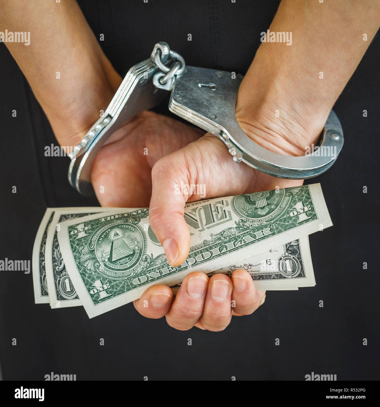 Close up handcuffed man hands hi-res stock photography and images - Alamy