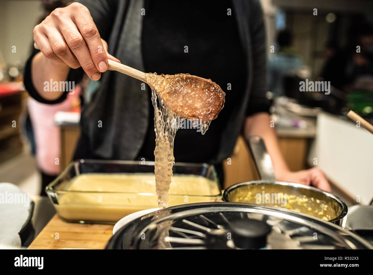 Hydrated chia seeds forming a gel Stock Photo - Alamy