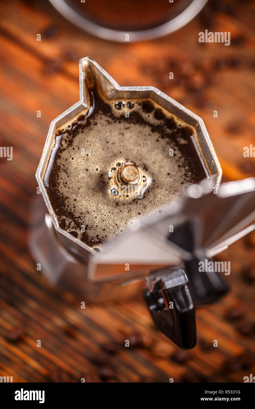 Percolated espresso coffee Stock Photo - Alamy