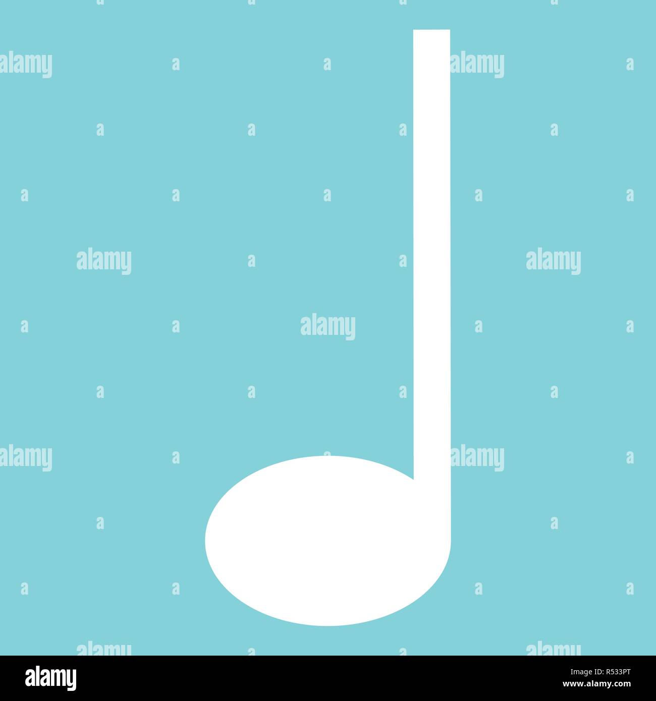 Quarter music note icon. Flat illustration of quarter music note vector ...