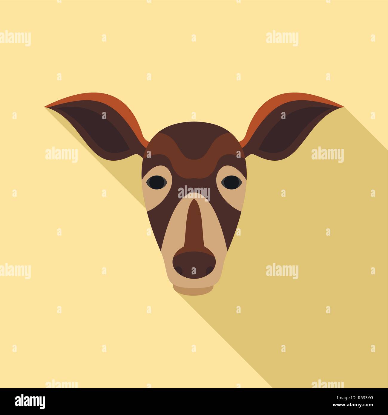 Roe head icon. Flat illustration of roe head vector icon for web design ...