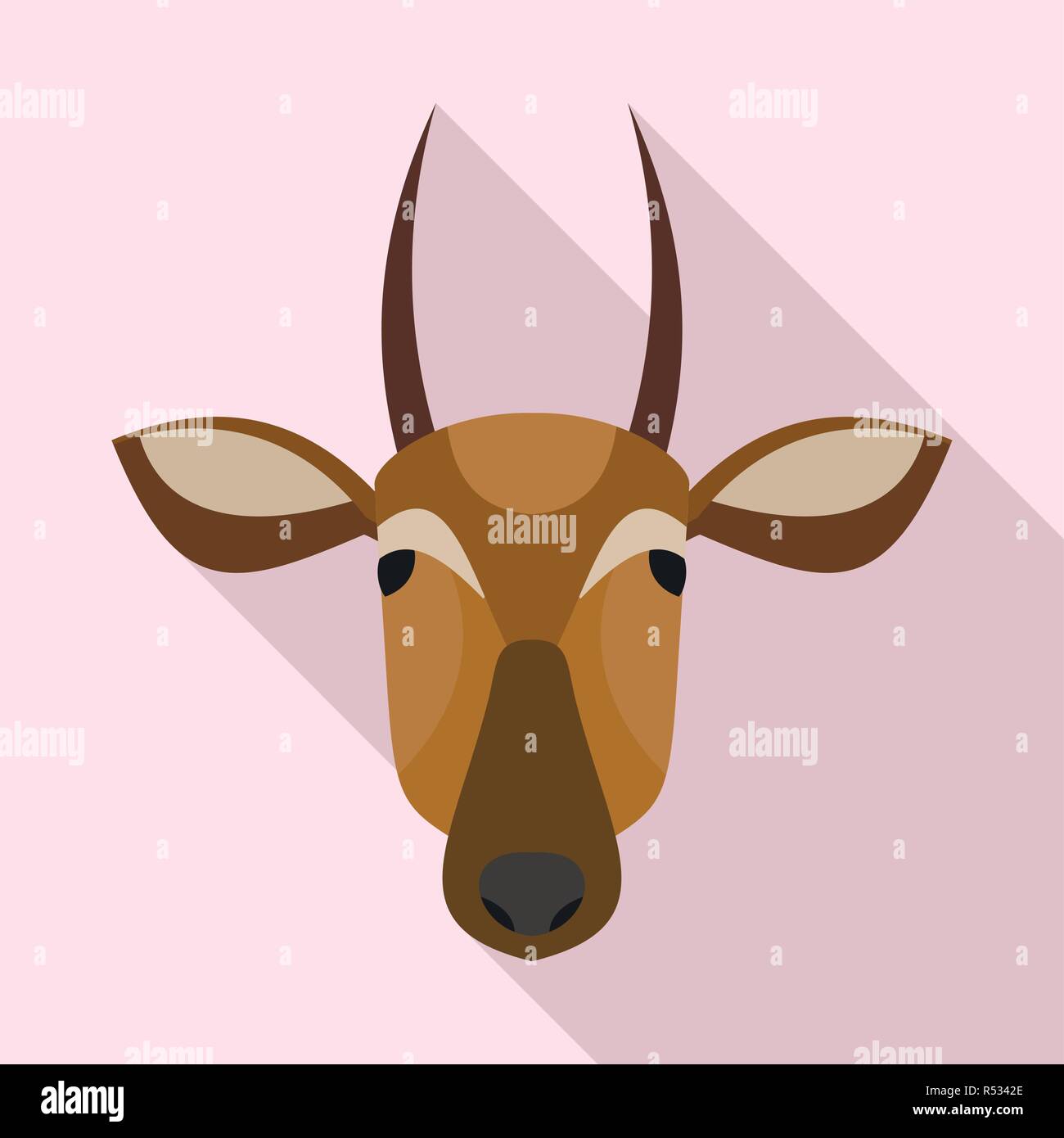 African cow icon. Flat illustration of african cow vector icon for web ...