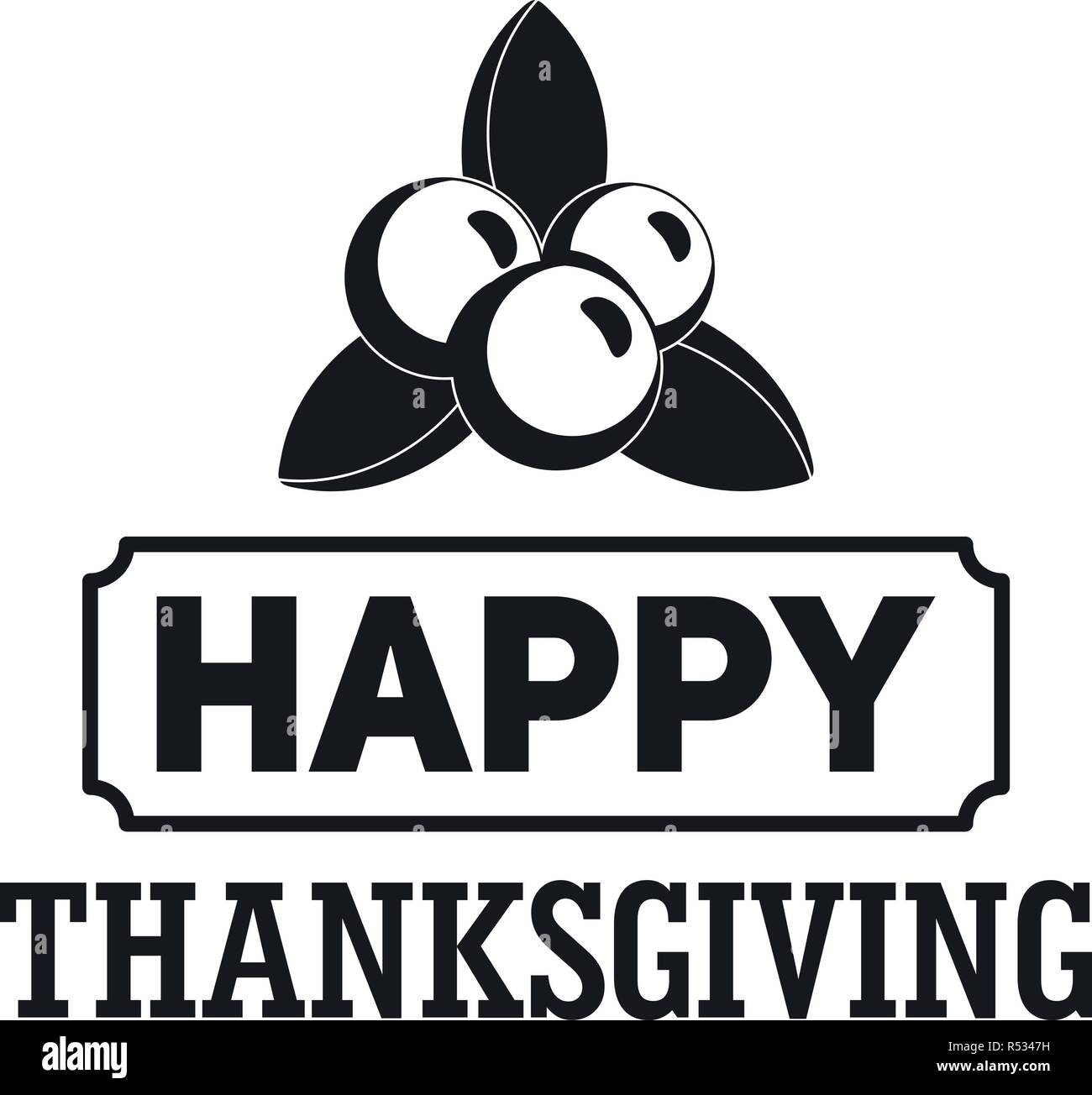 Thanksgiving logo. Simple illustration of thanksgiving vector logo for ...