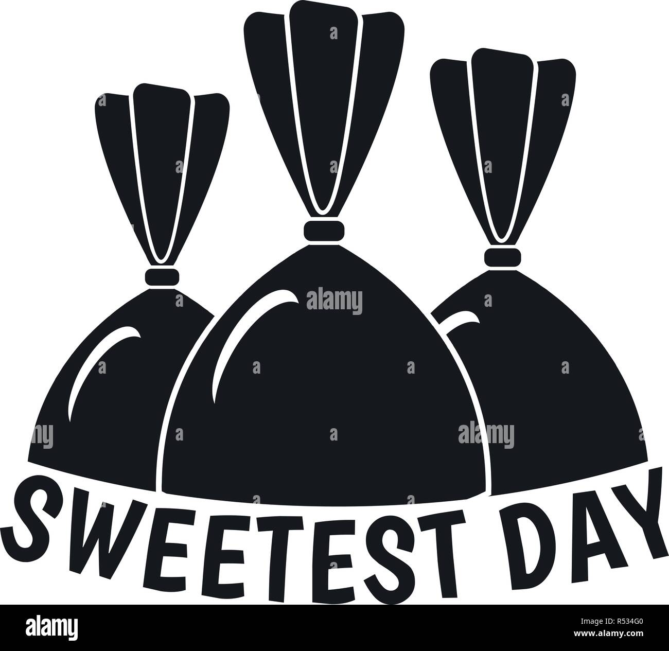 Bonbon sweet day logo. Simple illustration of bonbon sweet day vector ...