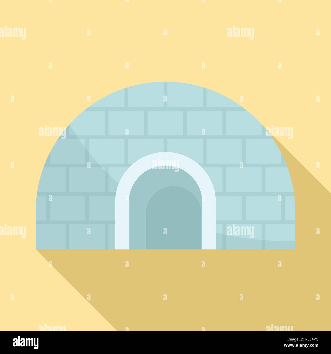 Igloo icon. Flat illustration of igloo vector icon for web design Stock ...
