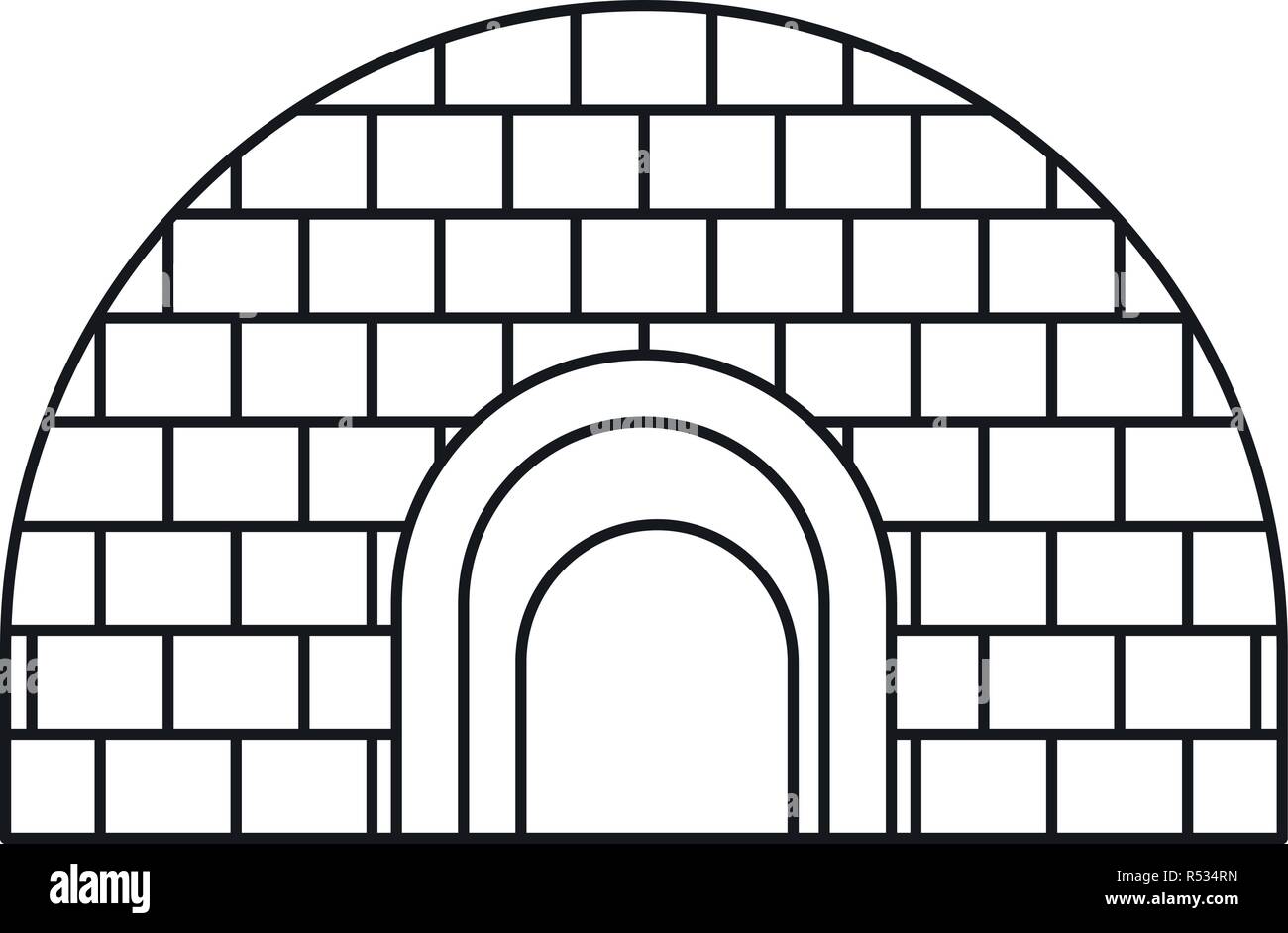 Igloo Icon Outline Illustration Of Igloo Vector Icon For Web Design Isolated On White