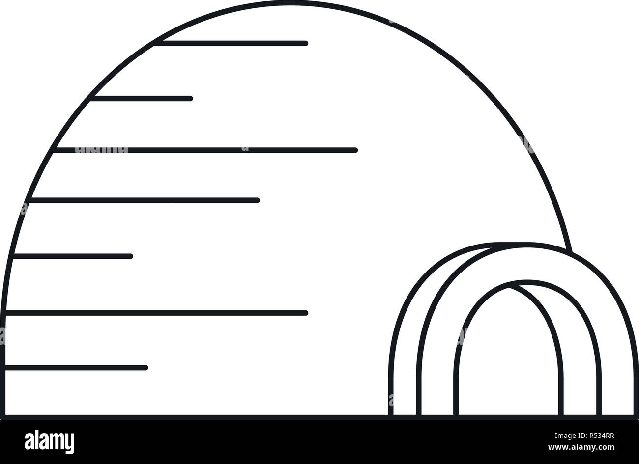 Arctic igloo icon. Outline illustration of arctic igloo vector icon for ...