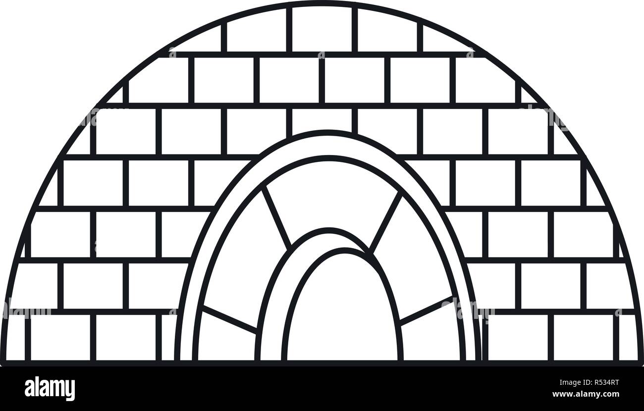 Icehouse icon. Outline illustration of icehouse vector icon for web ...