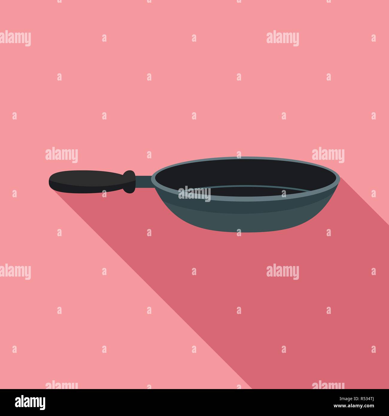 Fry pan icon. Flat illustration of fry pan vector icon for web design ...