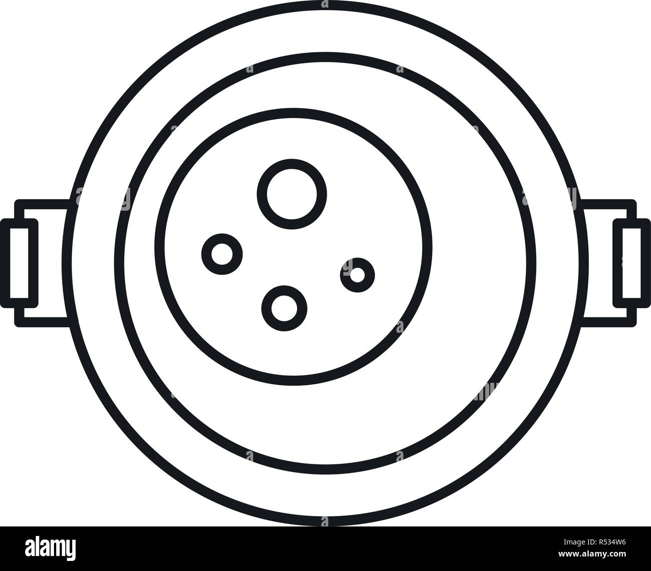 Food cooking pan icon. Outline food cooking pan vector icon for web ...
