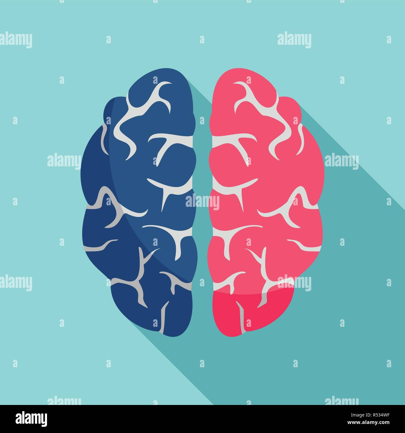 Genius brain icon. Flat illustration of genius brain vector icon for ...