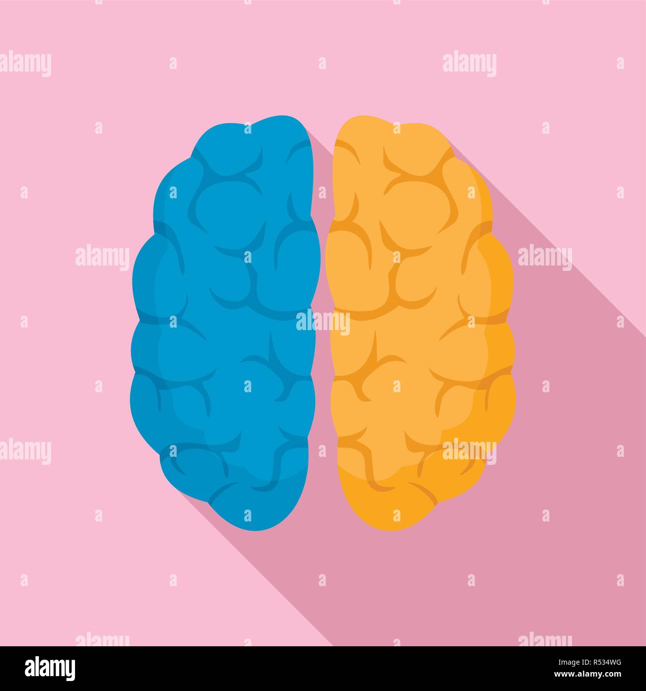 Mind brain icon. Flat illustration of mind brain vector icon for web ...