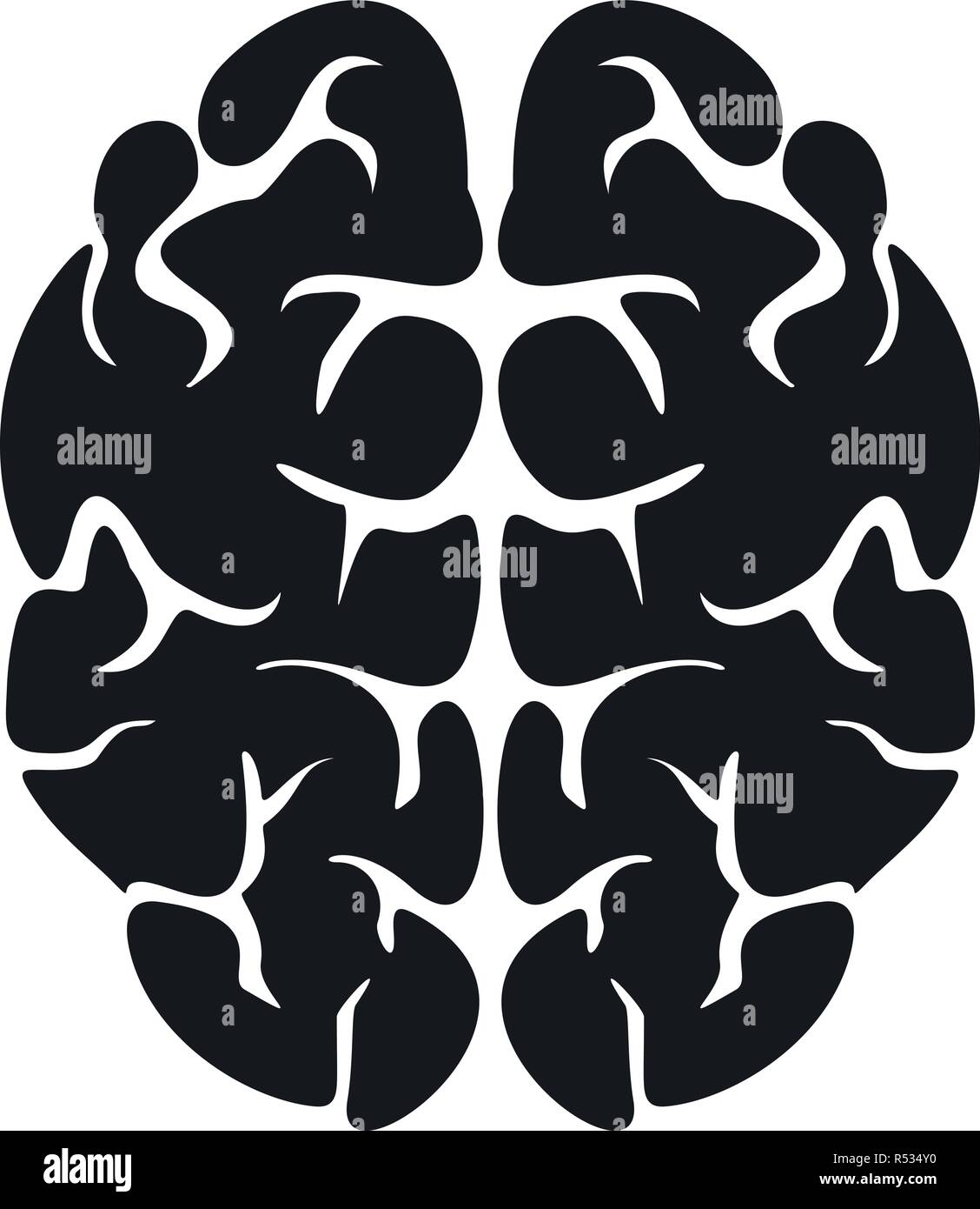 Genius brain icon. Simple illustration of genius brain vector icon for ...