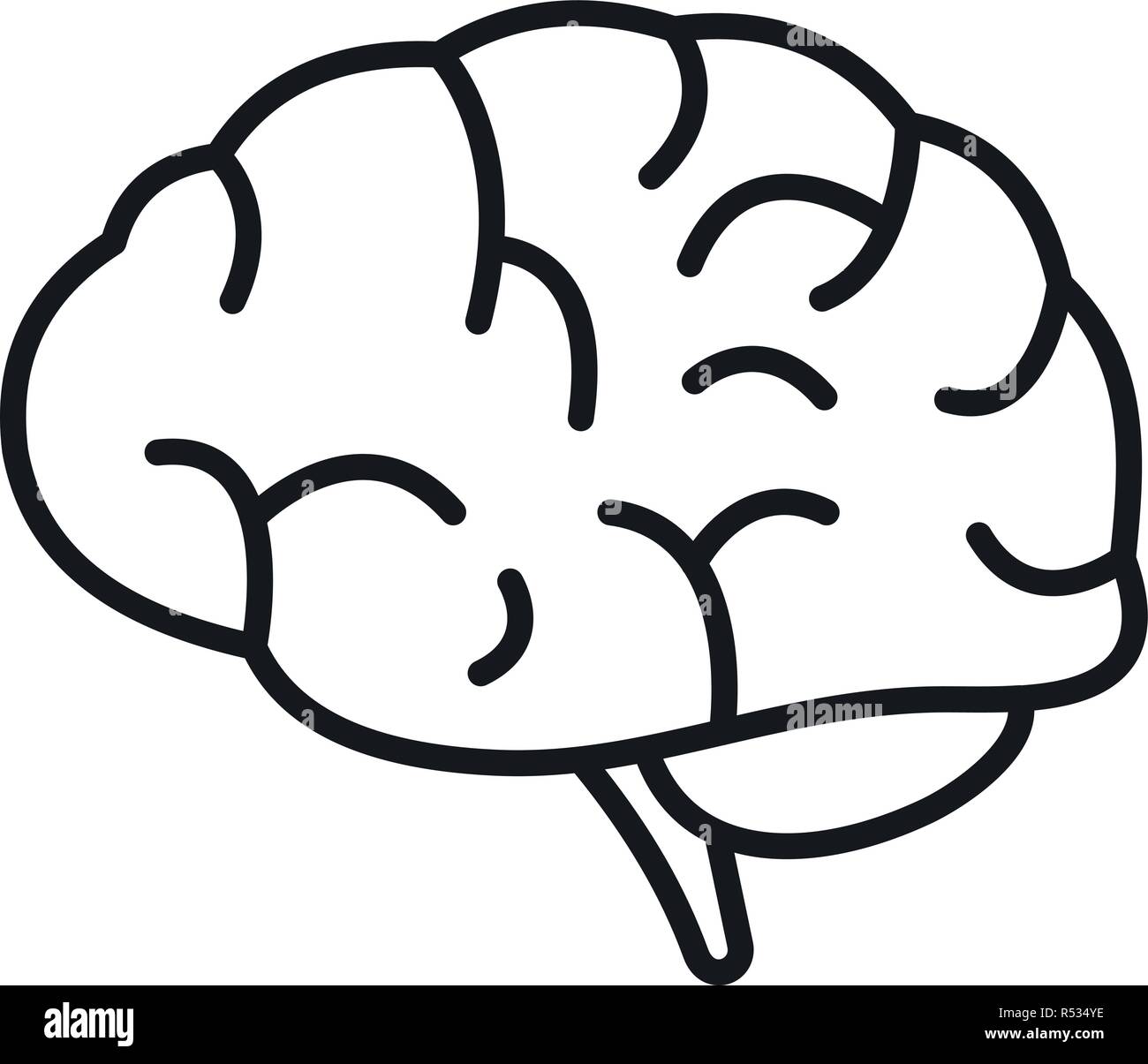Brain power icon. Outline brain power vector icon for web design ...