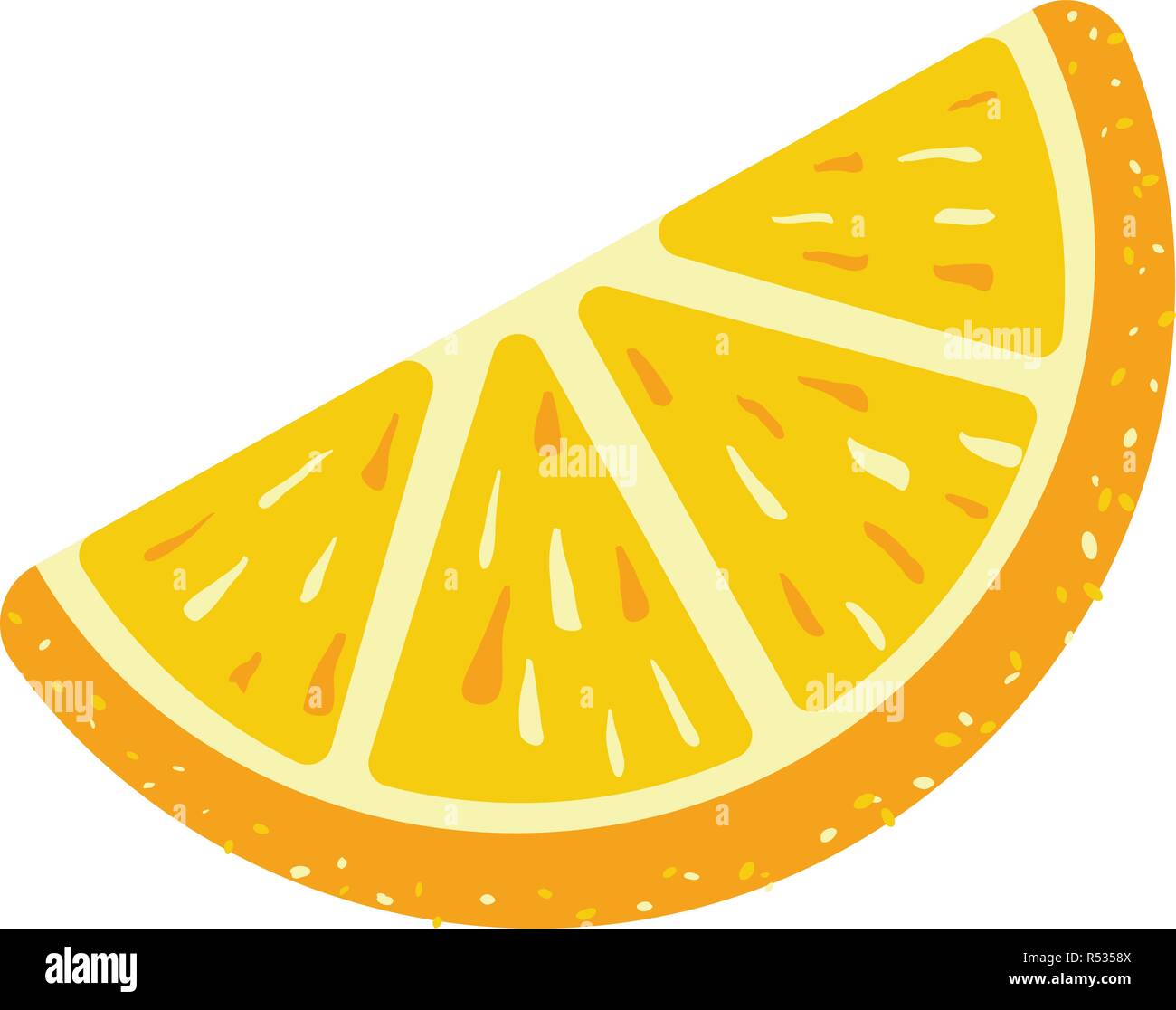 Piece candy orange icon. Cartoon of piece candy orange vector icon for ...