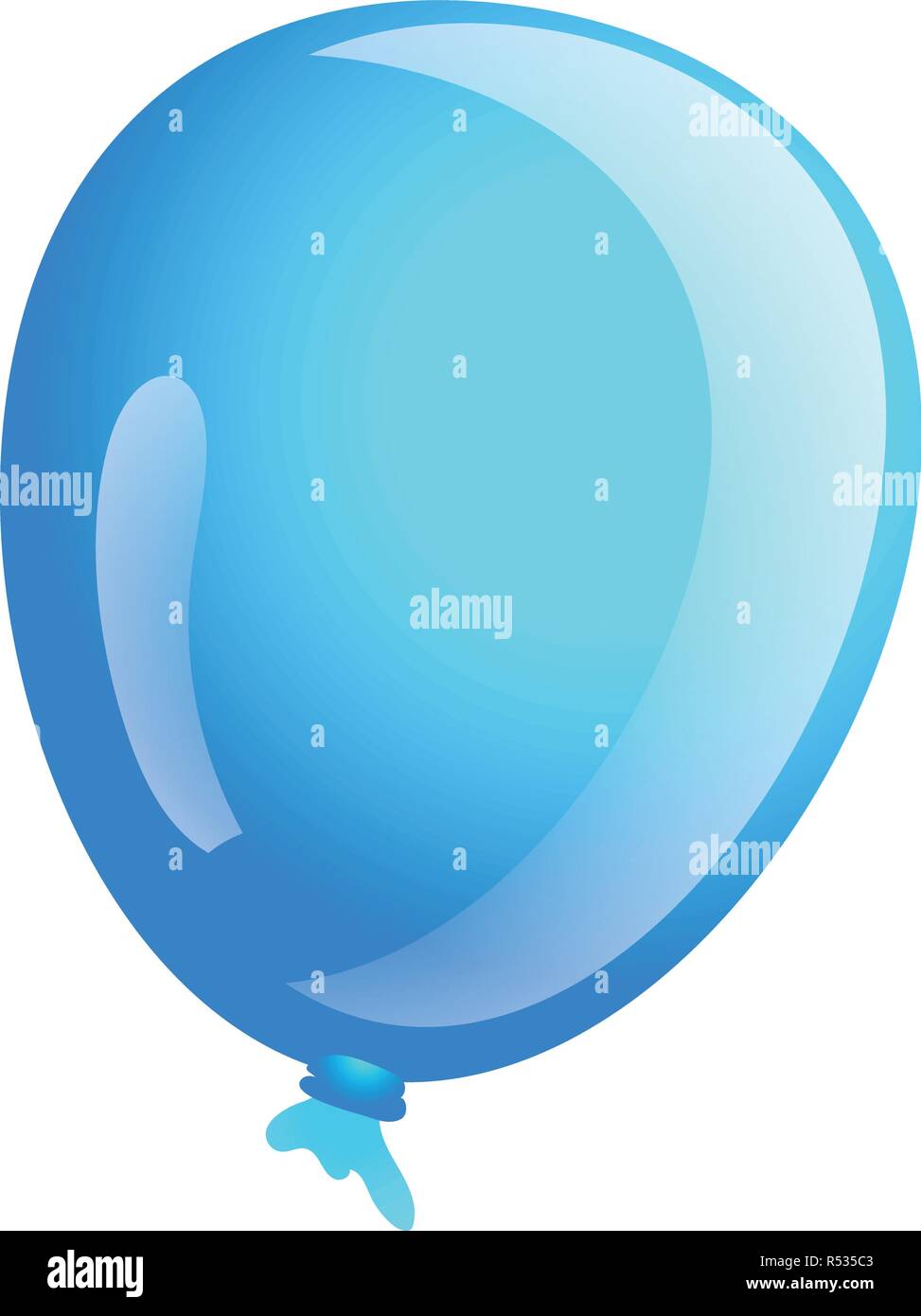 Sky blue ballon icon. Cartoon of sky blue ballon vector icon for web ...