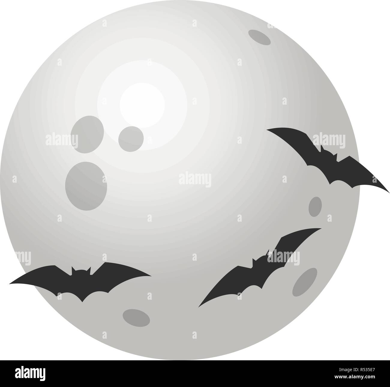 Cartoon Halloween Moon